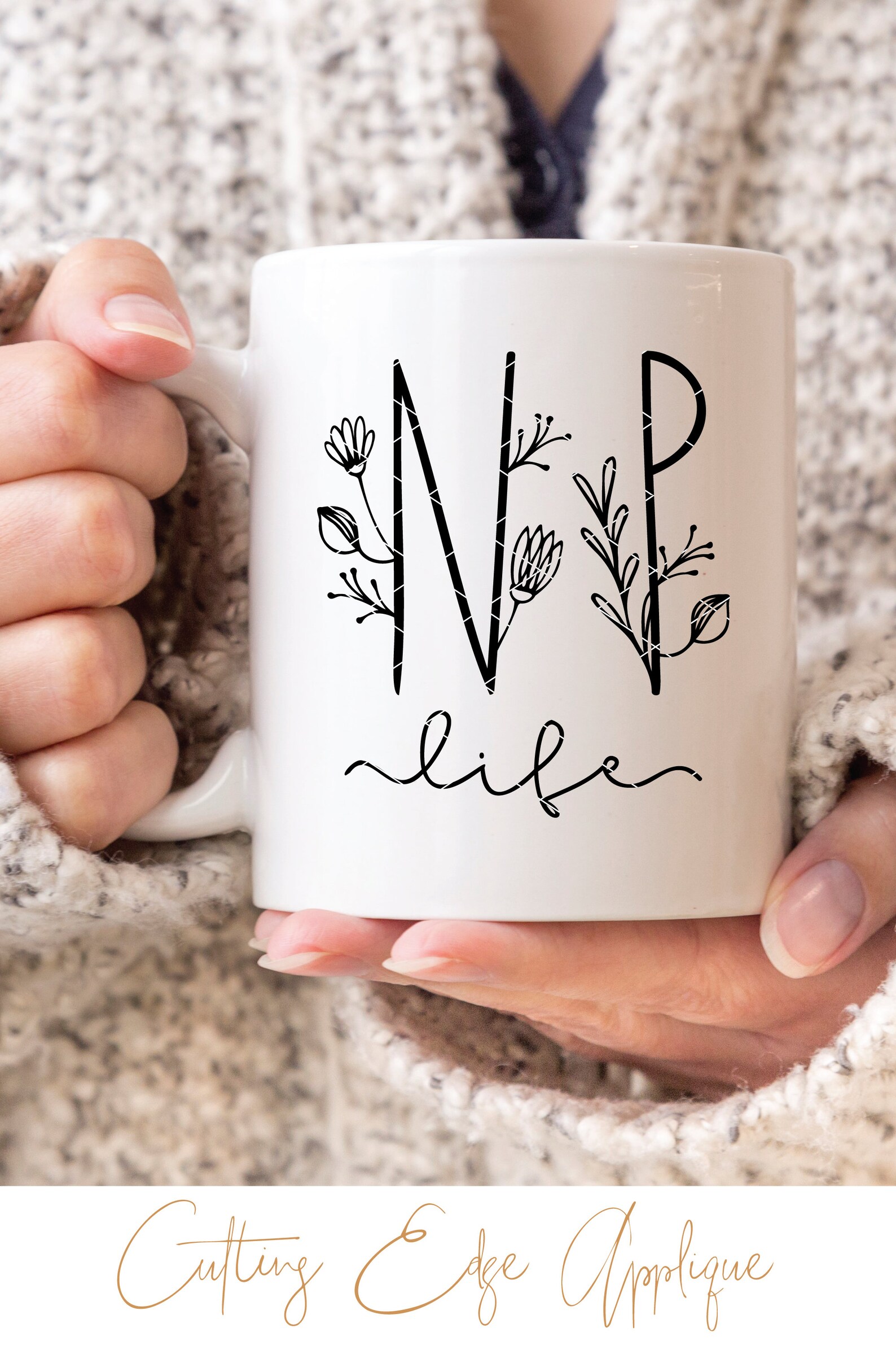 NP Svg & Clip Art Nurse Practitioner Svg Floral Flowers Scrub | Etsy