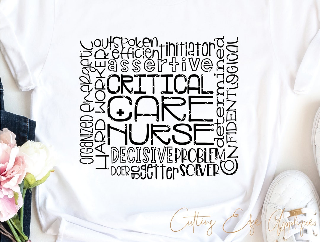 Critical Care Nurse Svg Cut File RN Png ICU Intensive Cardiac Surgical ...