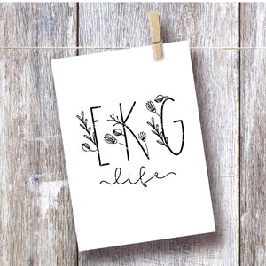 EKG Life Svg & Clip Art CET Electrocardiogram Technician Ekg Tech ...