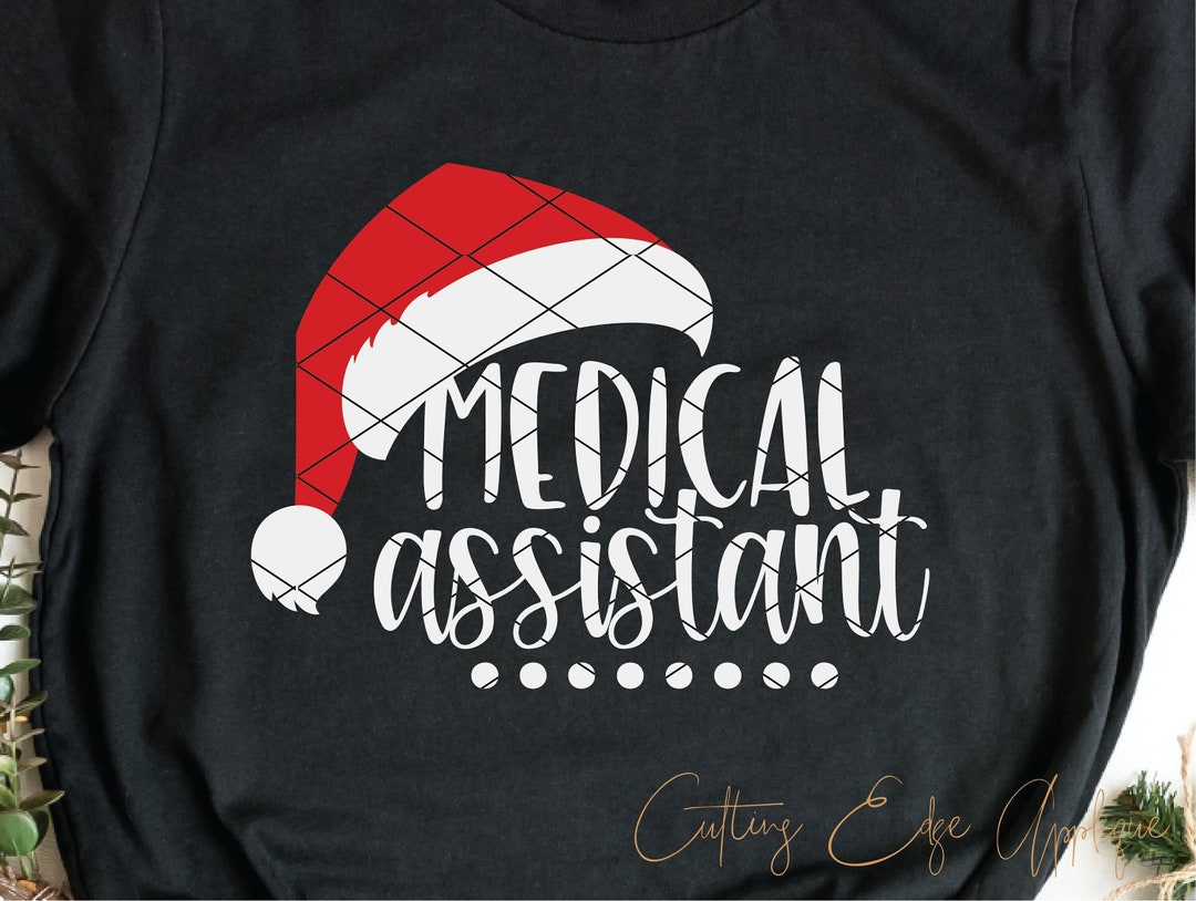 Christmas Medical Assistant Svg Cut File Xmas Holiday Santa Hat Urgent ...