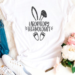 Easter Bunny Lab Tech Svg & Clip Art Laboratory Technician Technologist ...