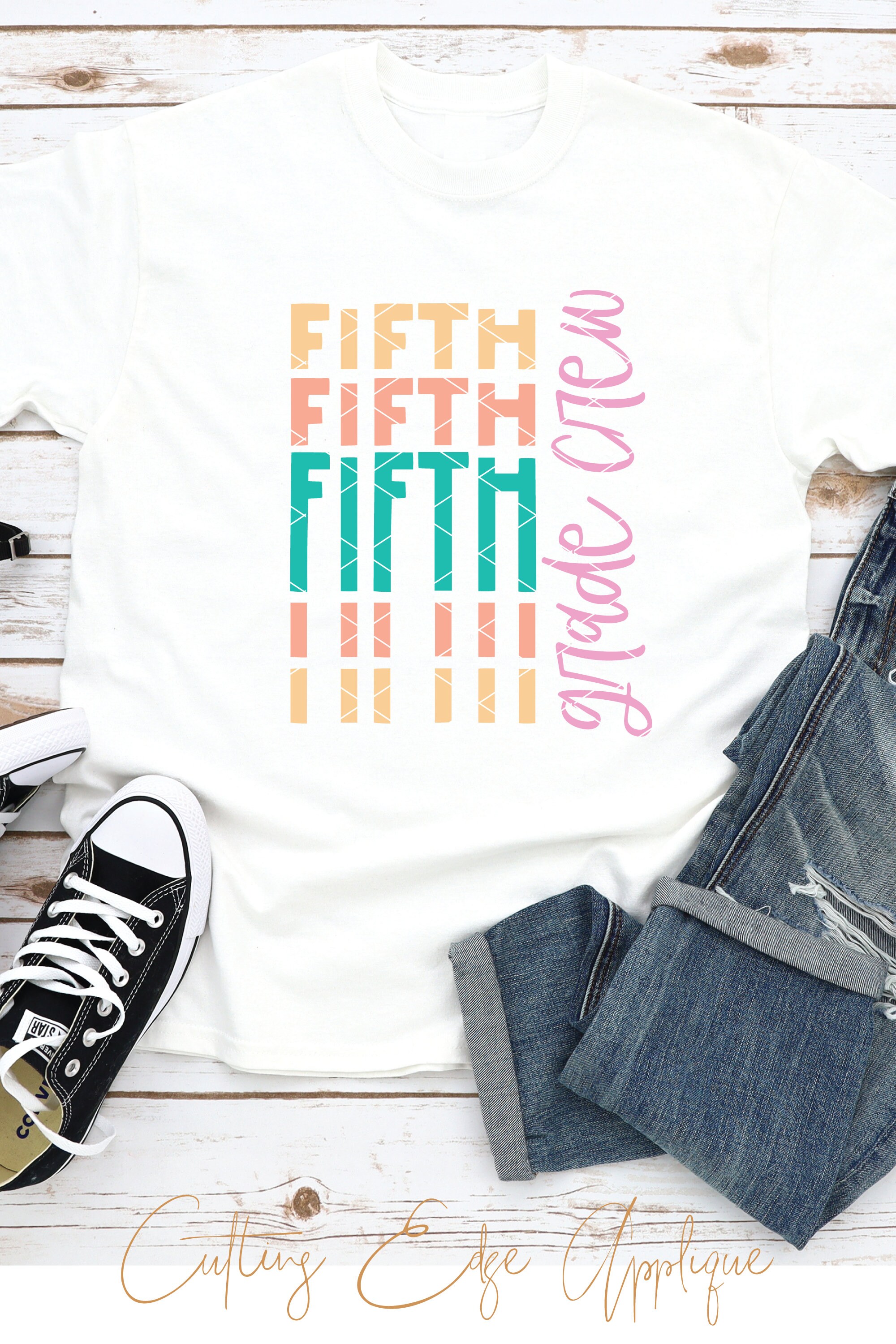 Stacked Fifth Grade Crew Svg Cut File Teacher 5th Grade Squad - Etsy