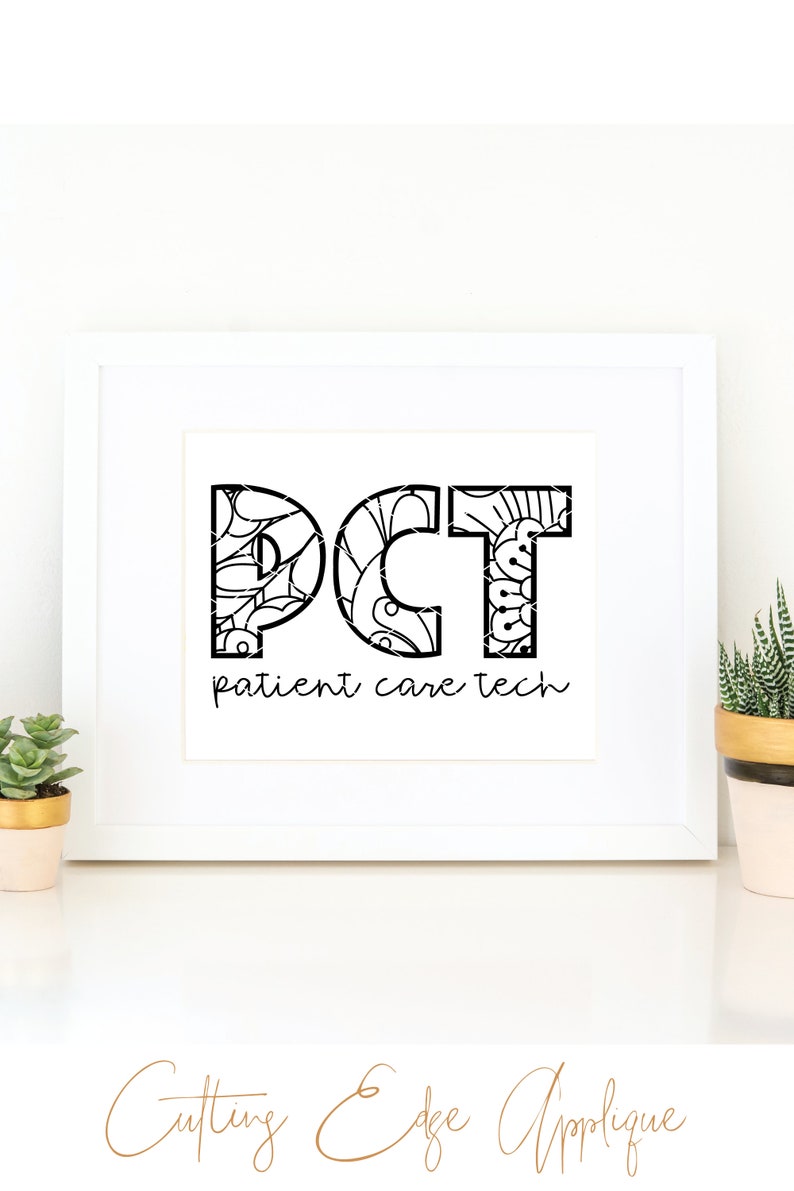 PCT Patient Care Technician Svg & Clip Art Mandala Tech Svg | Etsy