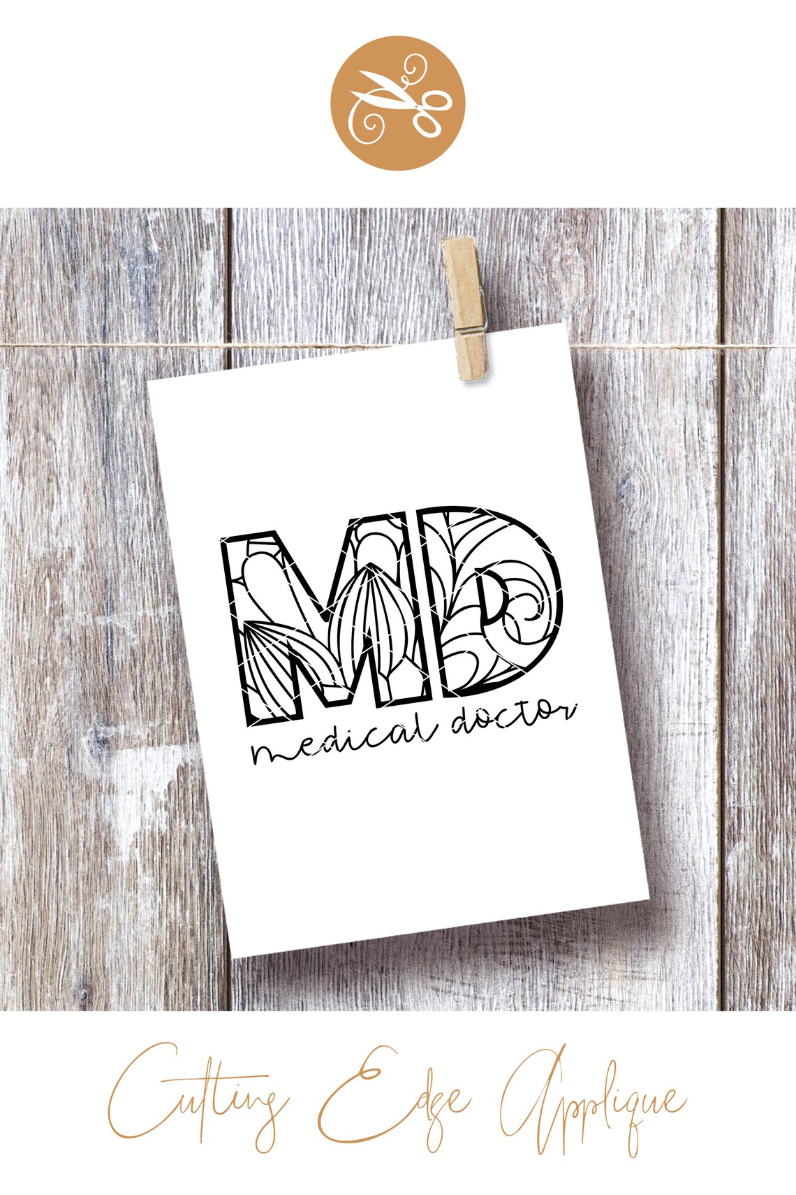 MD Doctor Svg & Clip Art Mandala Physician Medical Student Svg | Etsy