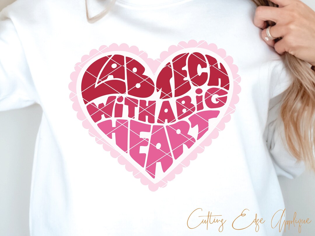 Lab Tech With A Big Heart Svg Cut File Png Dxf Laboratory Technician ...
