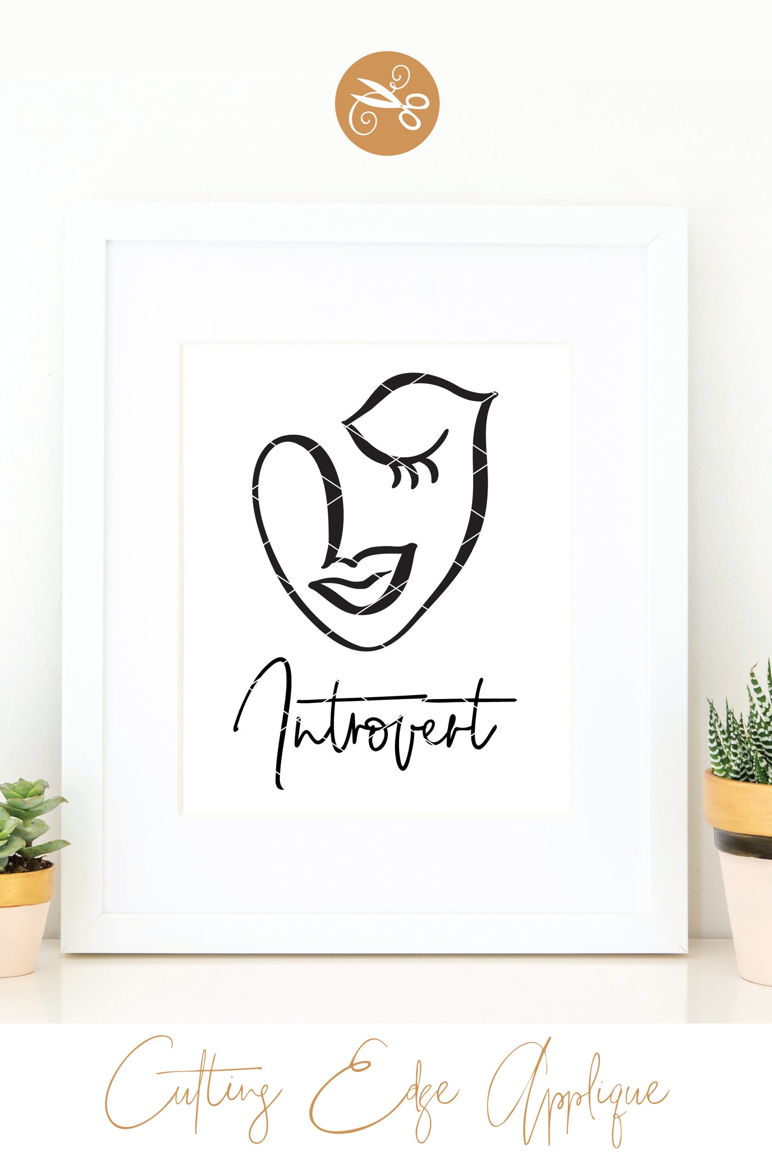 Introvert Svg & Clip Art Homebody Quiet Woman Shy Girl Lady - Etsy