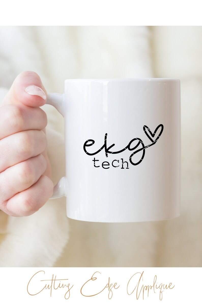 EKG Tech Svg & Clip Art CET Electrocardiogram Technician Hand - Etsy