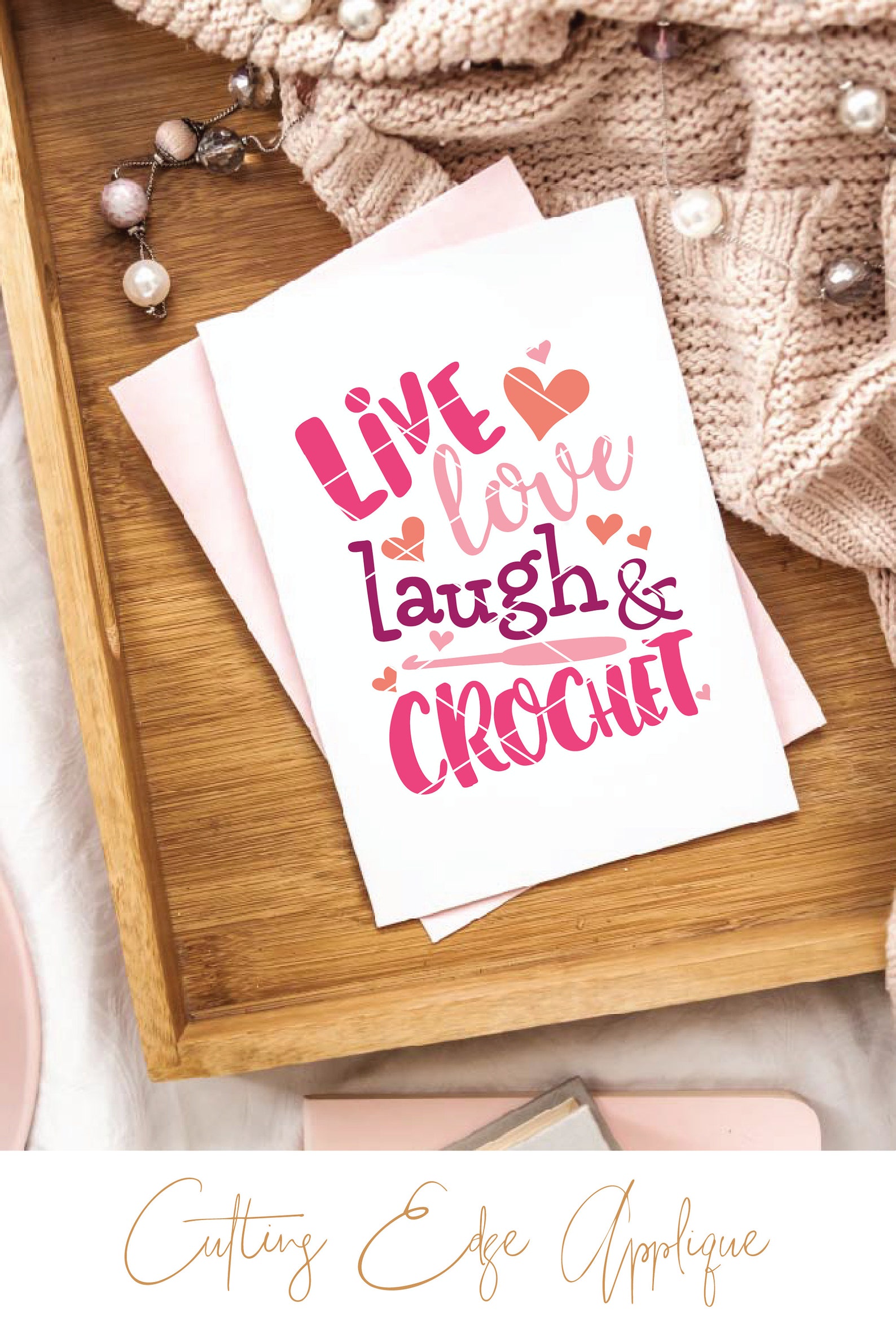 Live Love Laugh & Crochet Svg Cut File Yarn Wool Hook Dxf Png Cricut ...