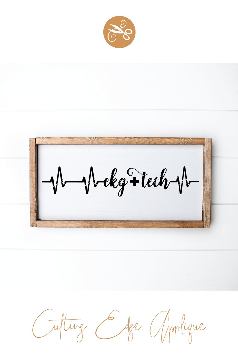 EKG Tech Heartbeat Svg & Clip Art Telemetry Tech EKG - Etsy