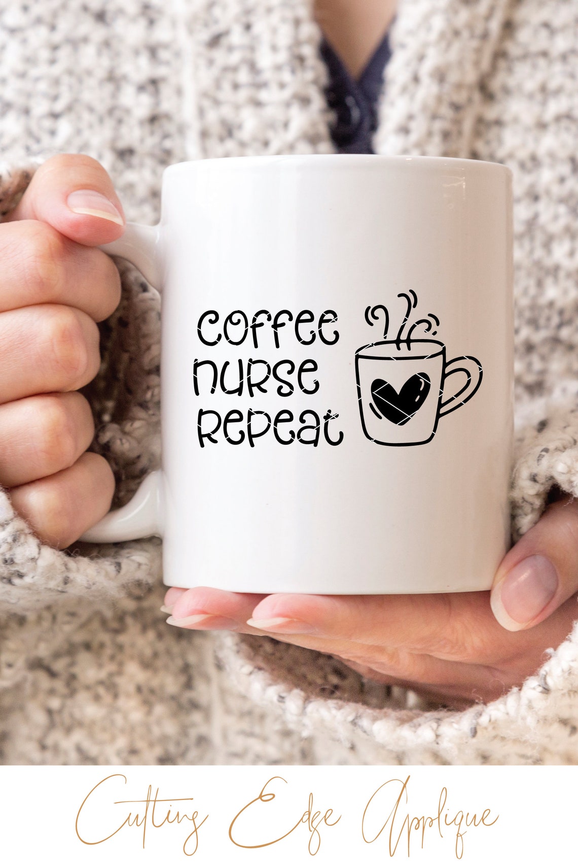 Coffee Nurse Repeat Svg & Clip Art Nurse LPN RN NP Heart | Etsy