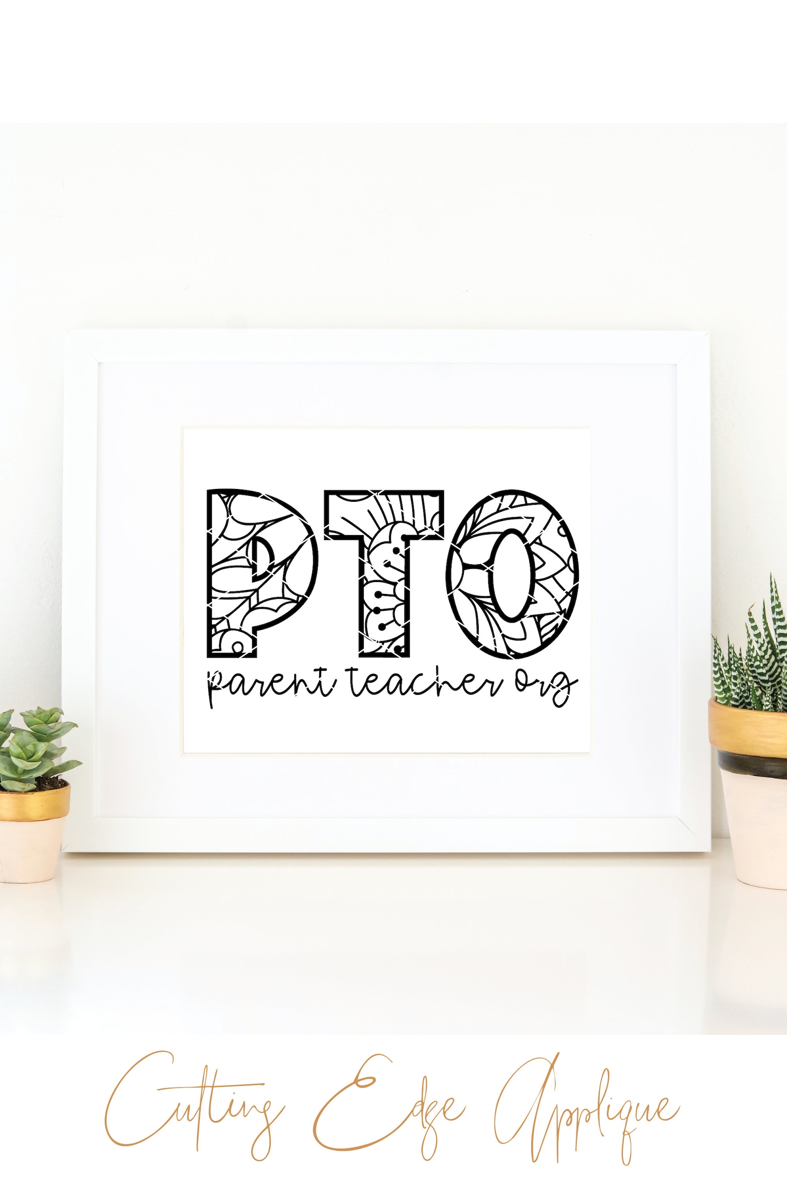 PTO Svg Cut File Parent Teacher Organization Mandala School Shirt Squad ...