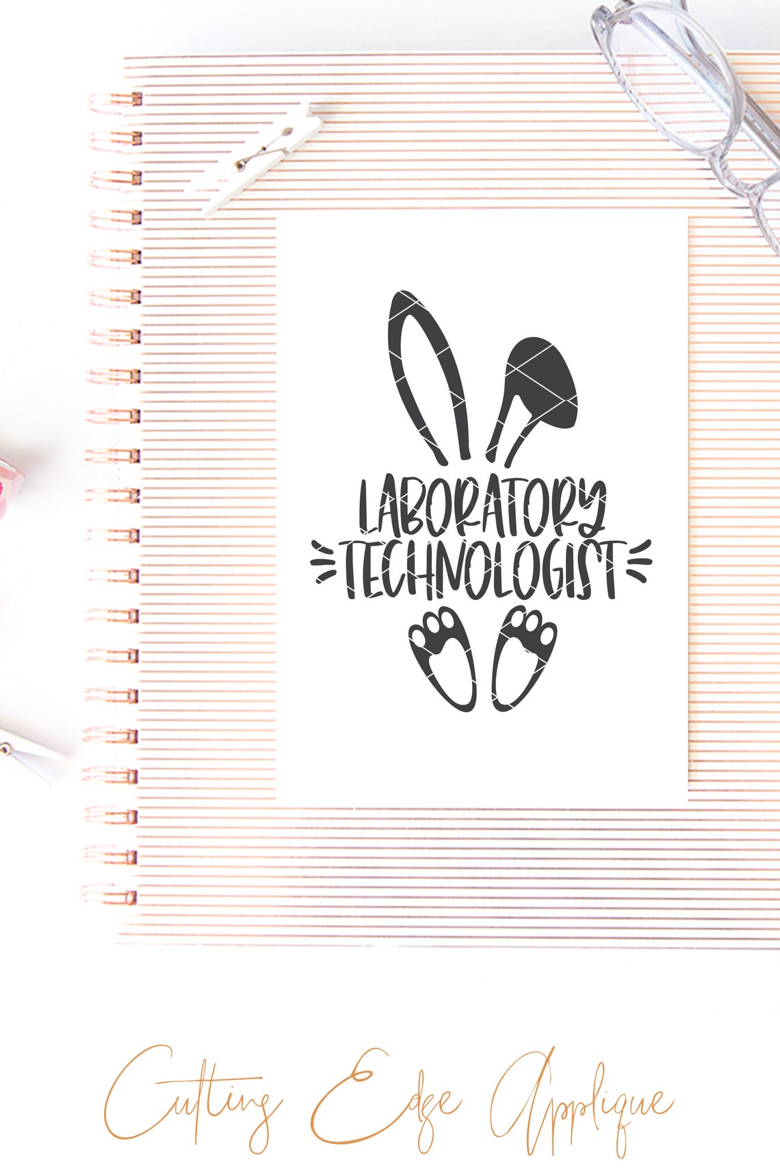 Easter Bunny Lab Tech Svg & Clip Art Laboratory Technician Technologist ...