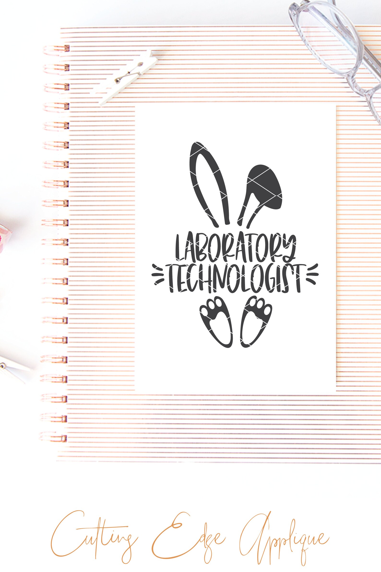 Easter Bunny Lab Tech Svg & Clip Art Laboratory Technician Technologist ...