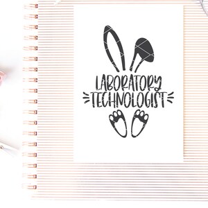 Easter Bunny Lab Tech Svg & Clip Art Laboratory Technician Technologist ...
