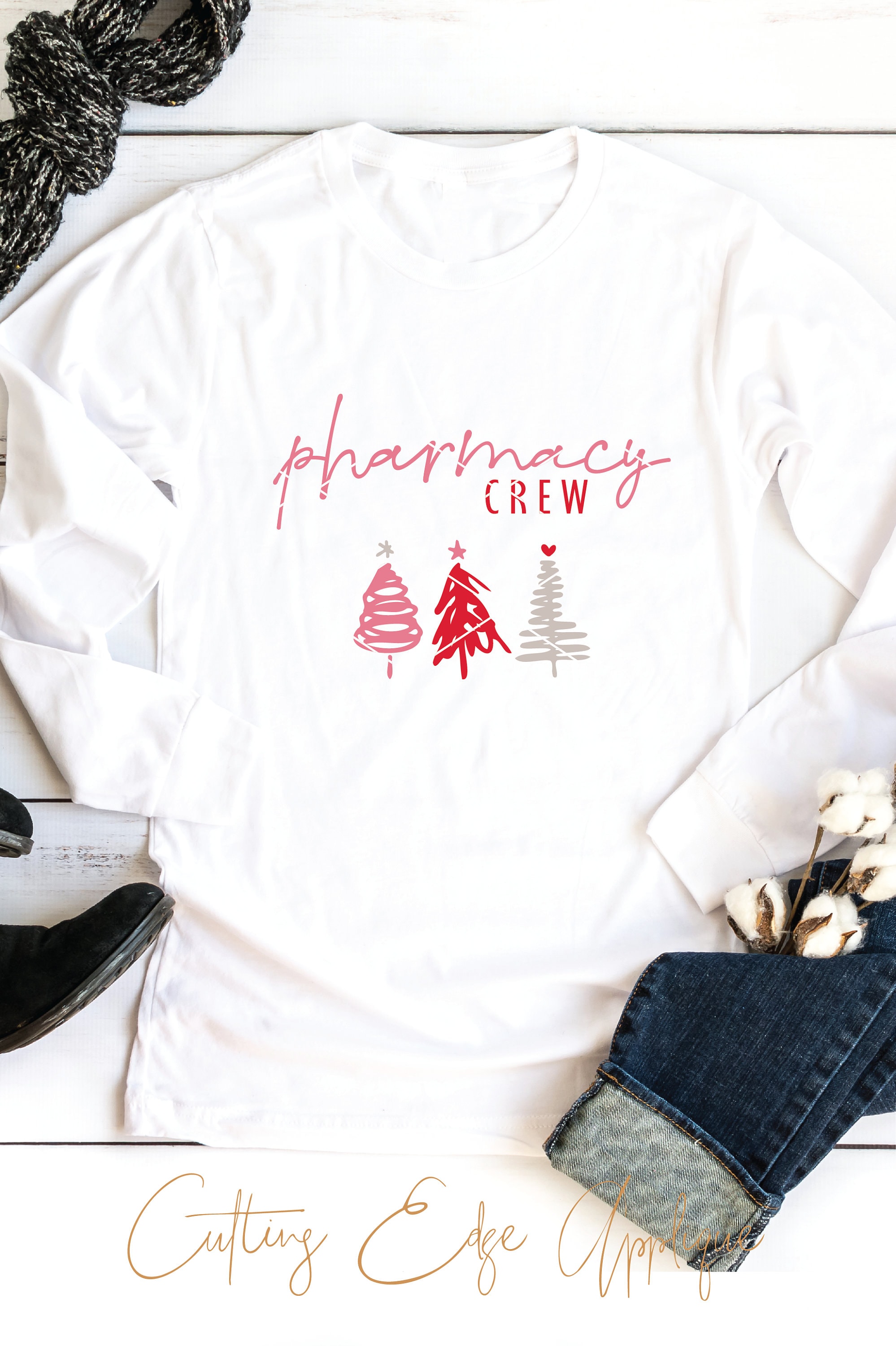 Christmas Pharmacy Crew Svg Cut File Xmas Holiday Trees - Etsy