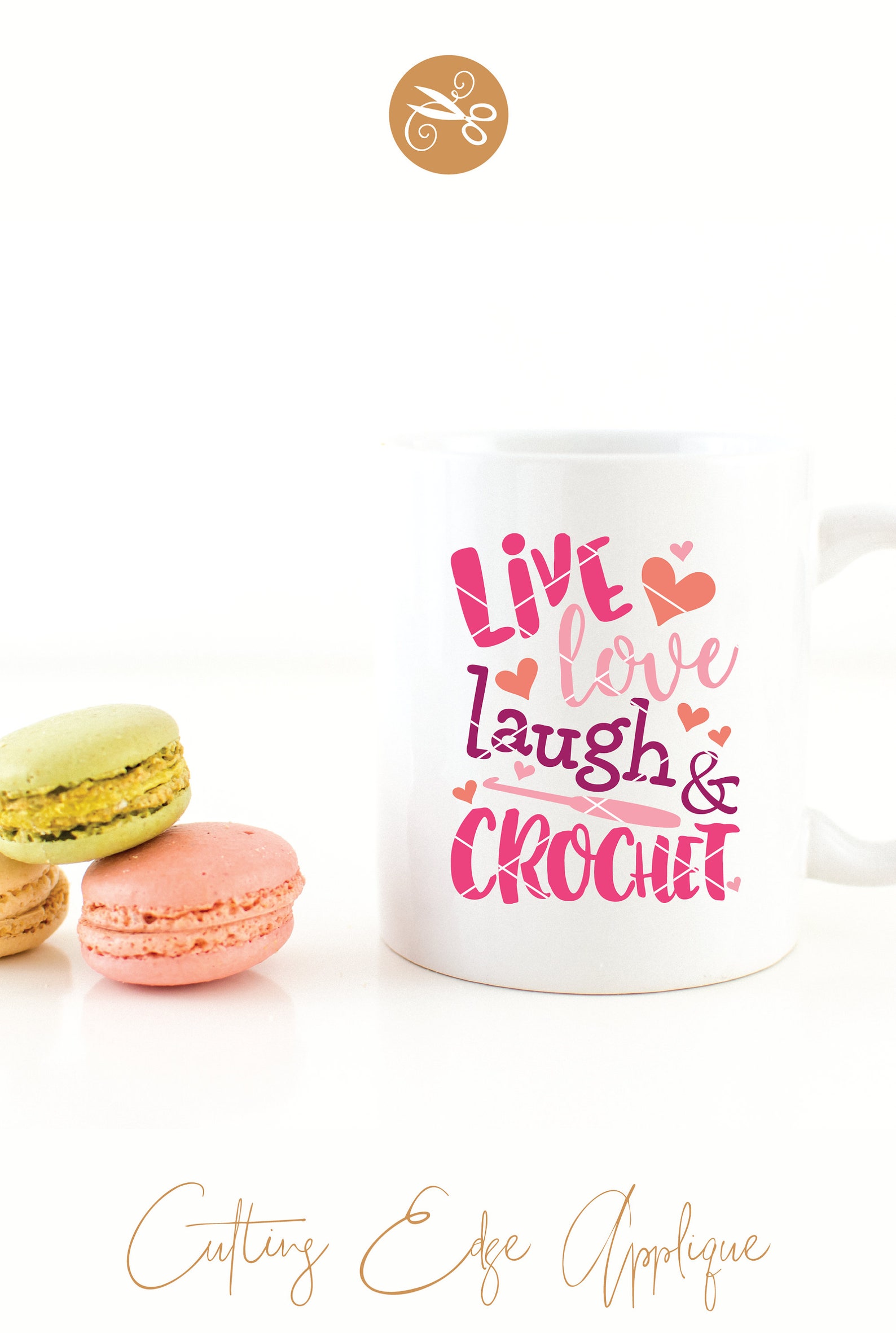 Live Love Laugh & Crochet Svg Cut File Yarn Wool Hook Dxf Png Cricut ...