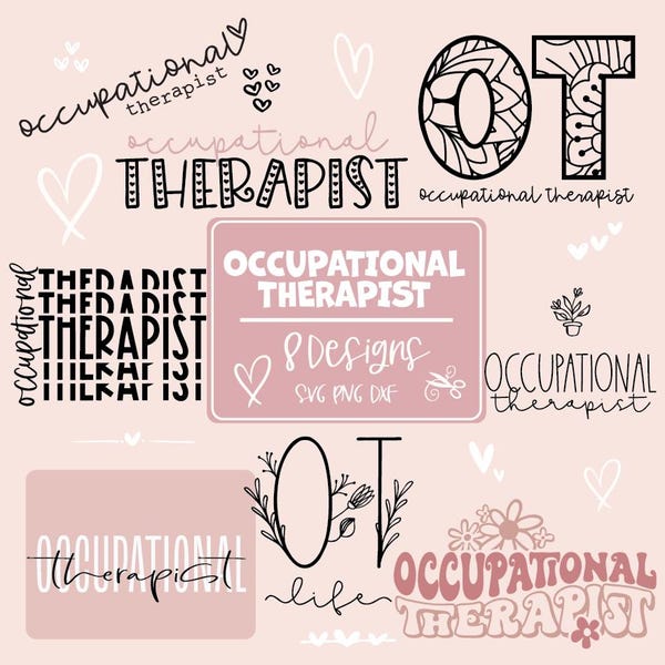 Black Occupational Therapy Svg File - Etsy