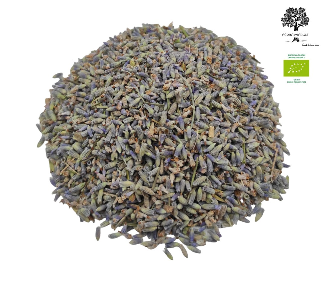 Certified Organic Greek Dried Lavender Buds - Flowers 220 Grams (7.8 Oz ...
