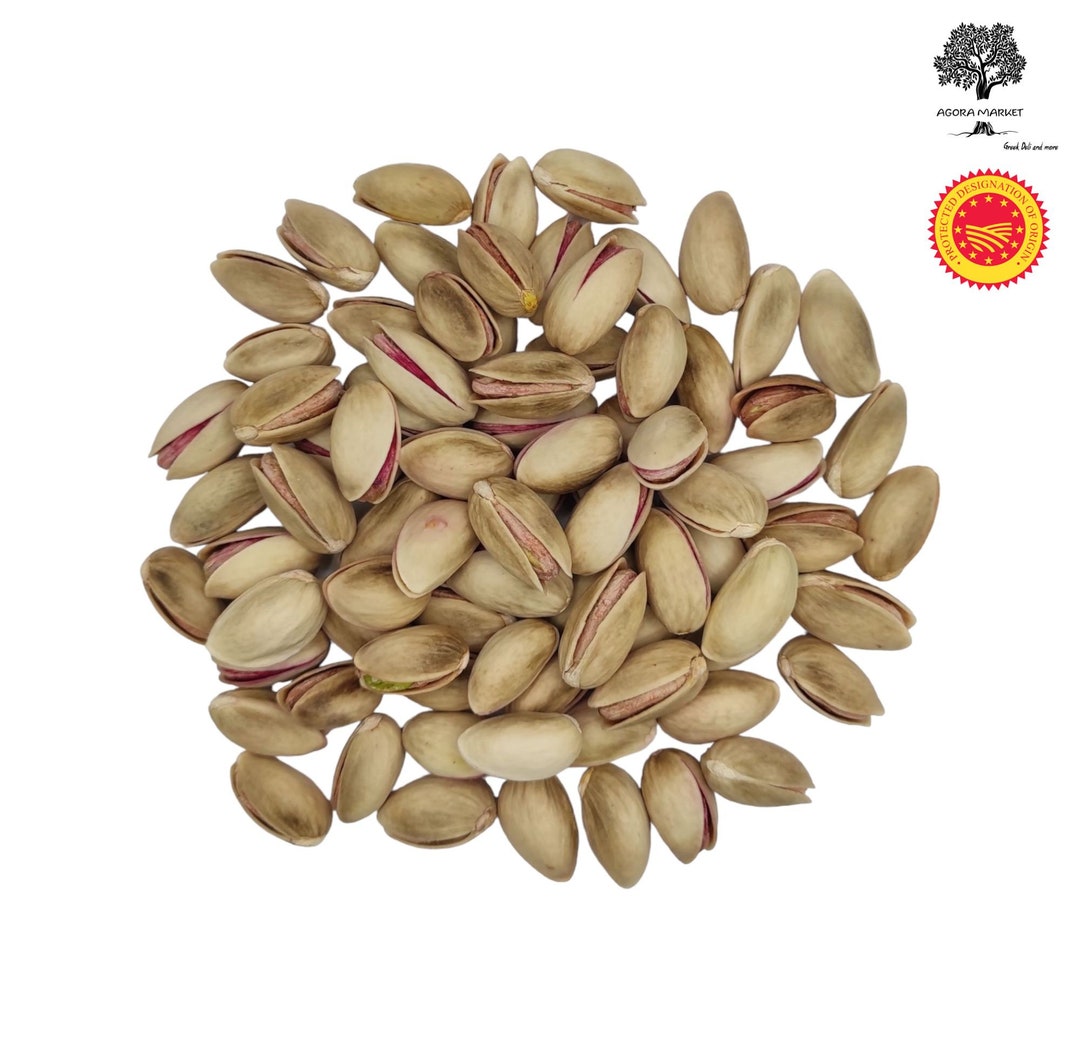 Greek Raw Aegina Pistachio Nuts Unsalted & Unroasted in Shell 460 Grams ...