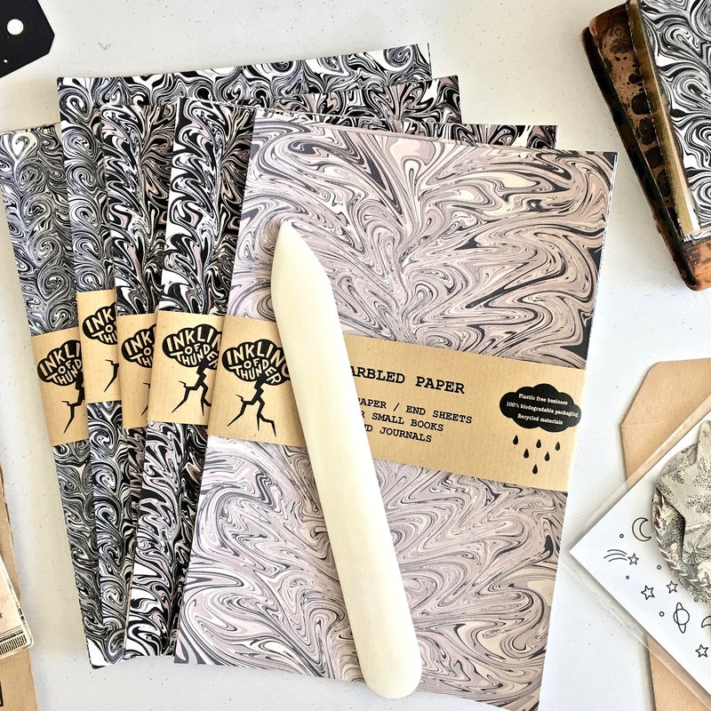 Marbled Paper Book - Etsy