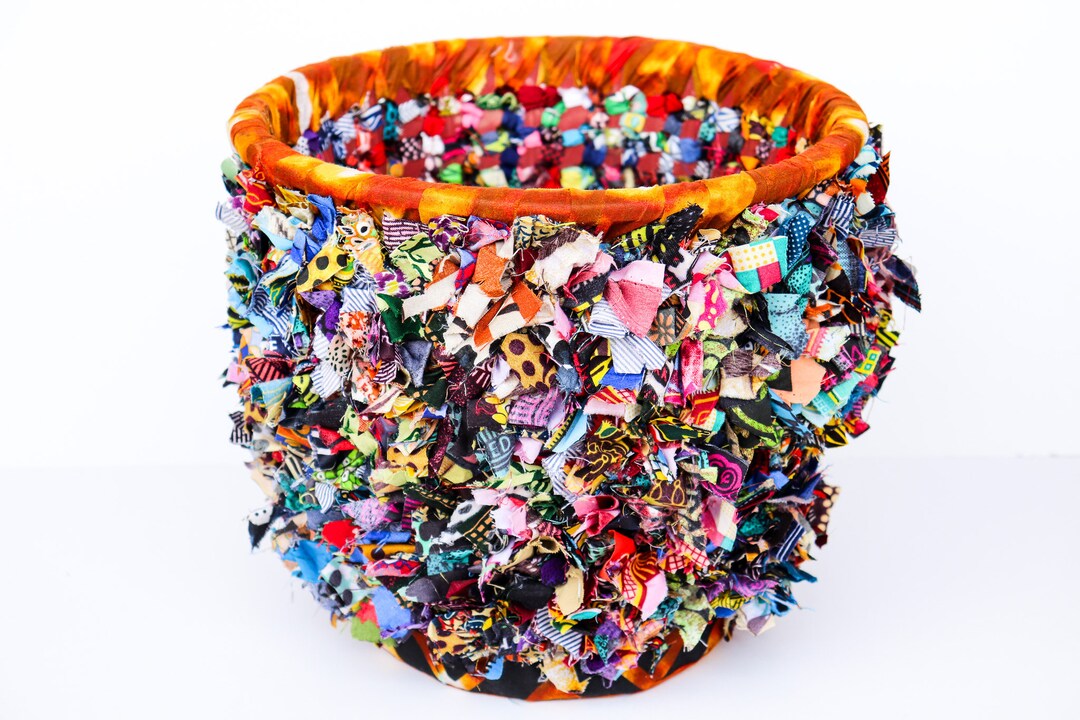 African Fabric Trash Can - Etsy