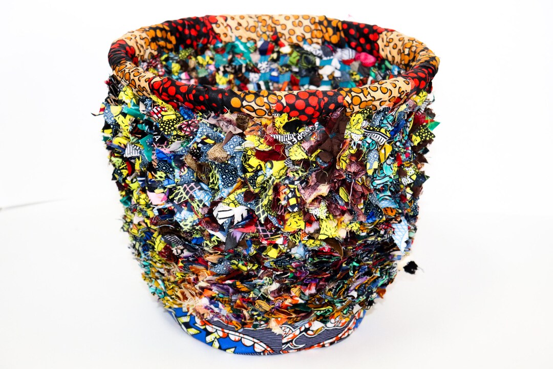 African Fabric Trash Can - Etsy