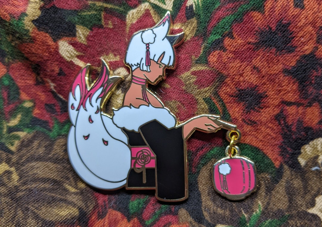 Kitsune Monster Boy Enamel Pin - Etsy
