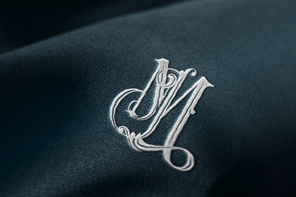 J M Initials Intertwined Wedding Logo Monogram - Vector Digital ...