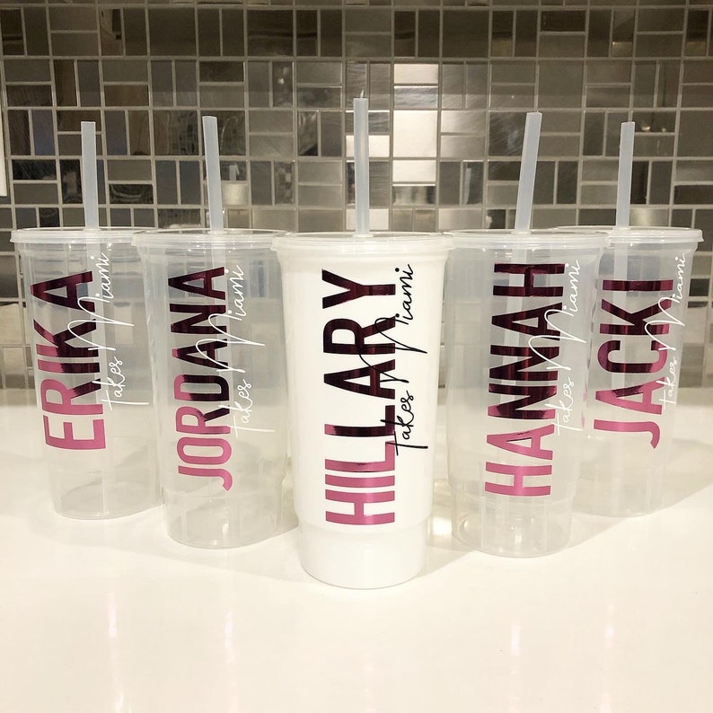Personalized Bachelorette Cups With Name Reusable Cups With - Etsy