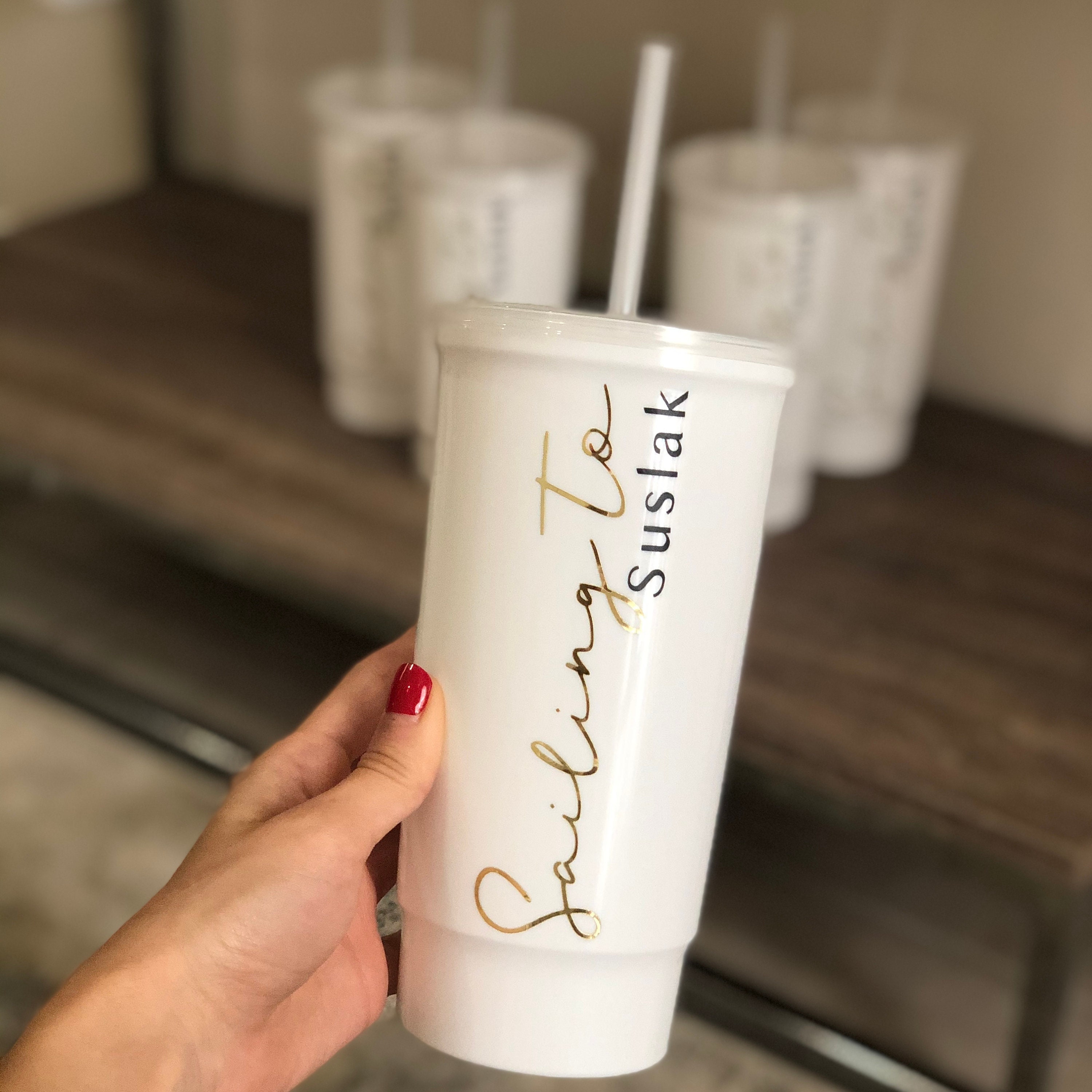 Personalized Bachelorette Cups - Plastic Party Cups With Lid and Straw ...