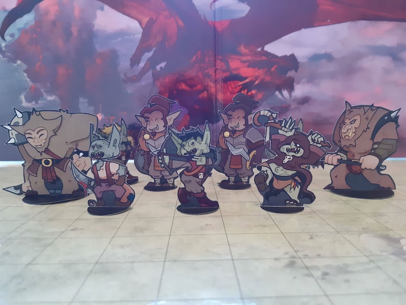 D&d/tabletop RPG Paper Miniatures, Goblinoids Set, DIGITAL FILE Pdf - Etsy