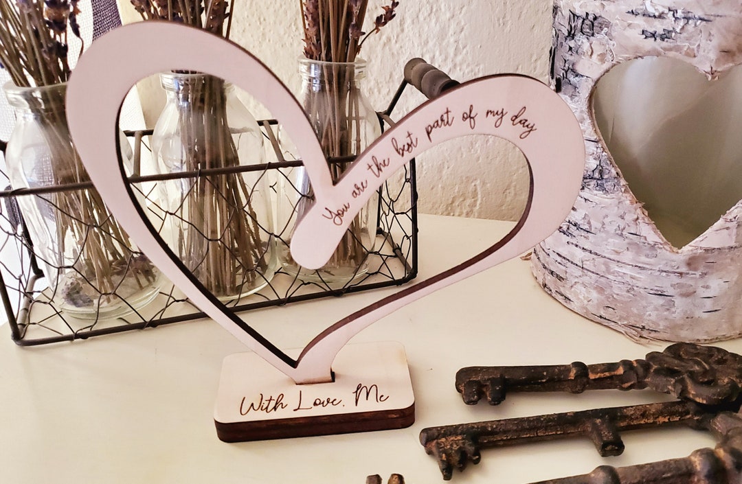 Heart Stand SVG: Laser Cut File, Home Decor (digital Download) - Etsy