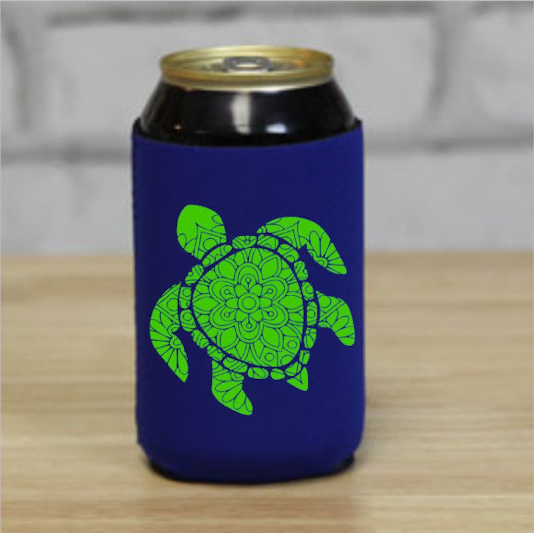 Skinny & Standard Neoprene Can Coolers - "sea Turtle" - Etsy