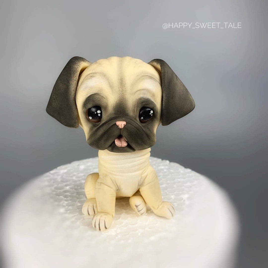 Fondant Dog Cake Topper, Fondant Cake Topper Dog, Baby Shower, Baby ...