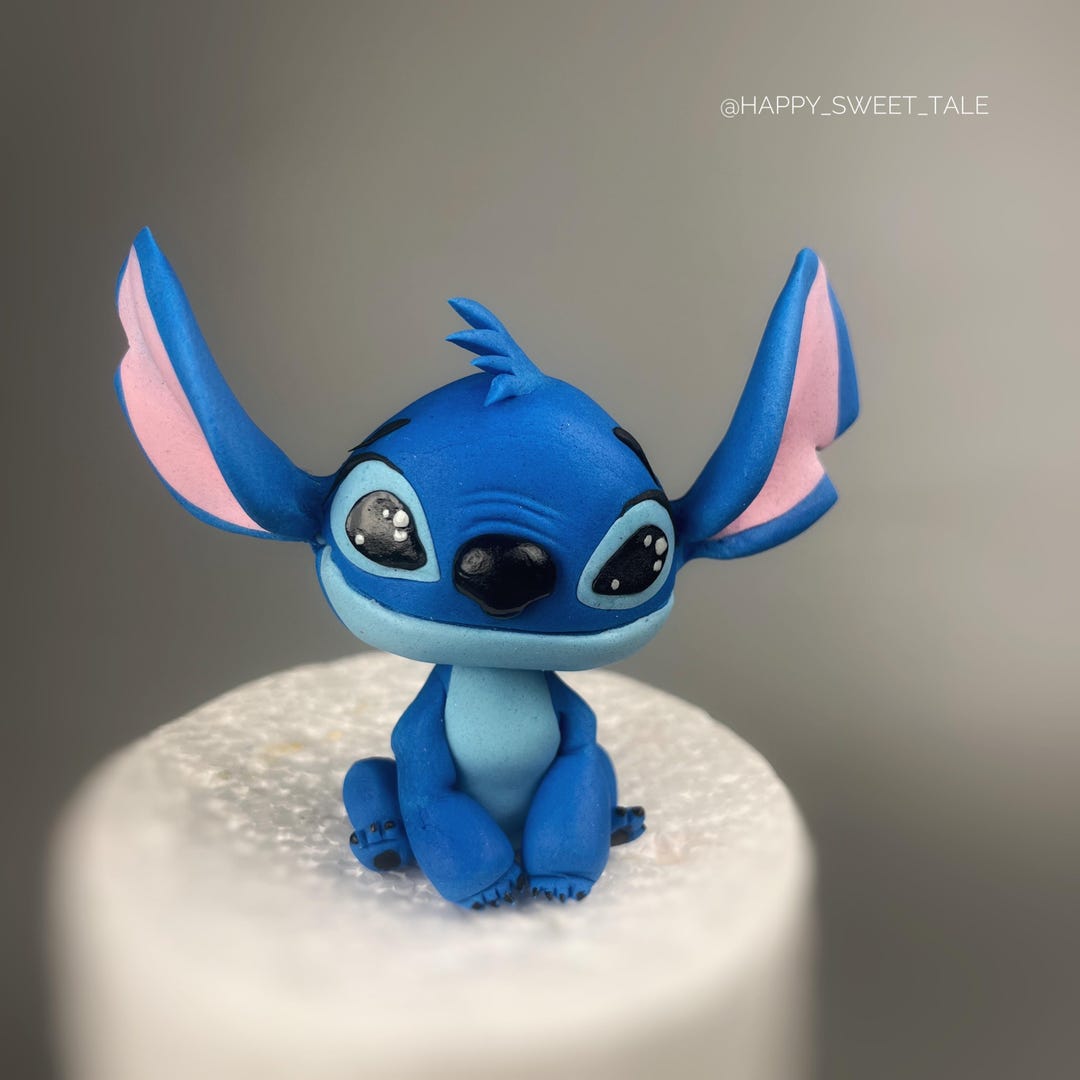 Blue Alien Cake Topper | Fondant Cartoon Character Miniature | Fun ...