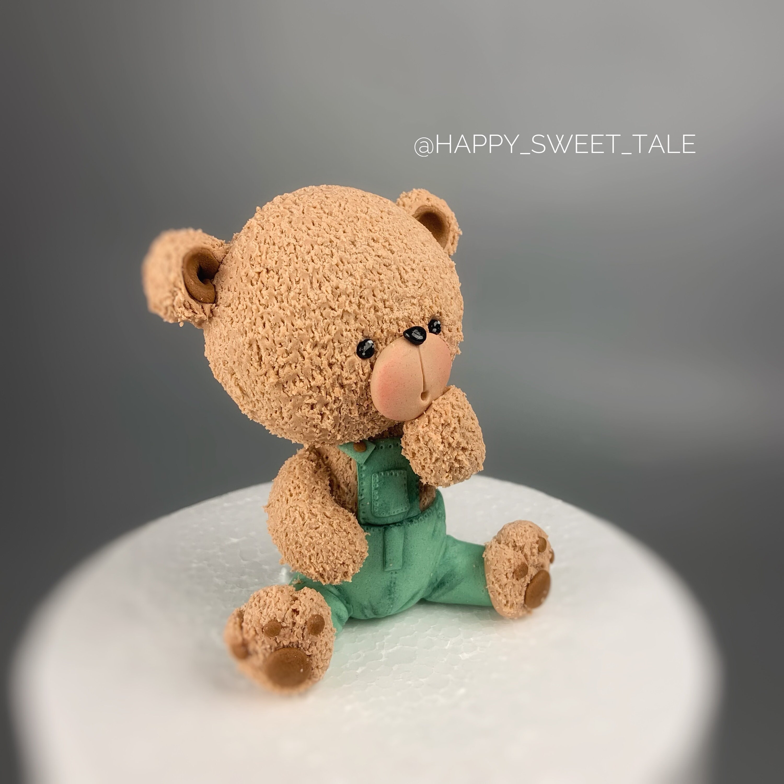 Fondant Teddy Bear Teddybear Fondant Cake Topper Cake - Etsy