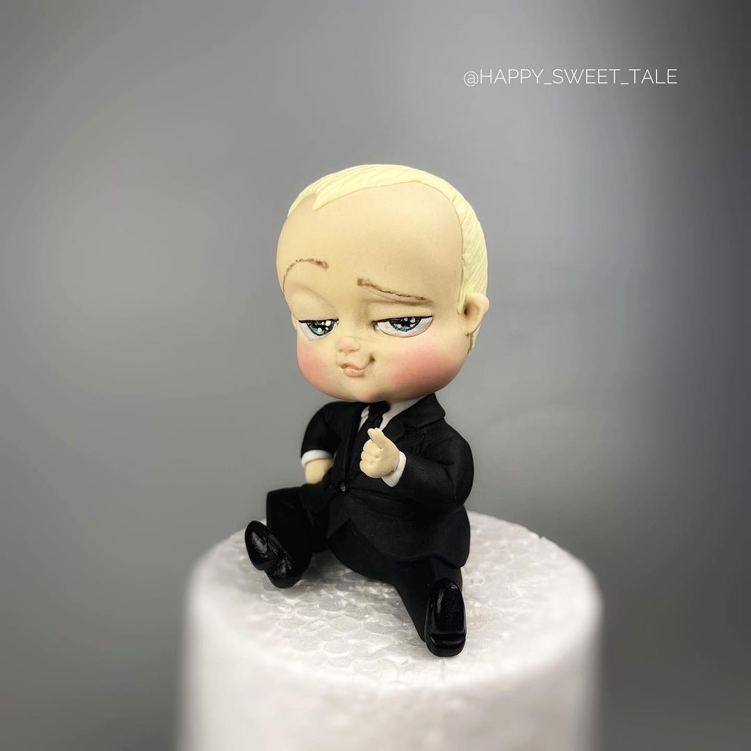 Handmade Fondant Baby Boy Cake Topper, Sugar Paste Boy, Fondant Cake ...