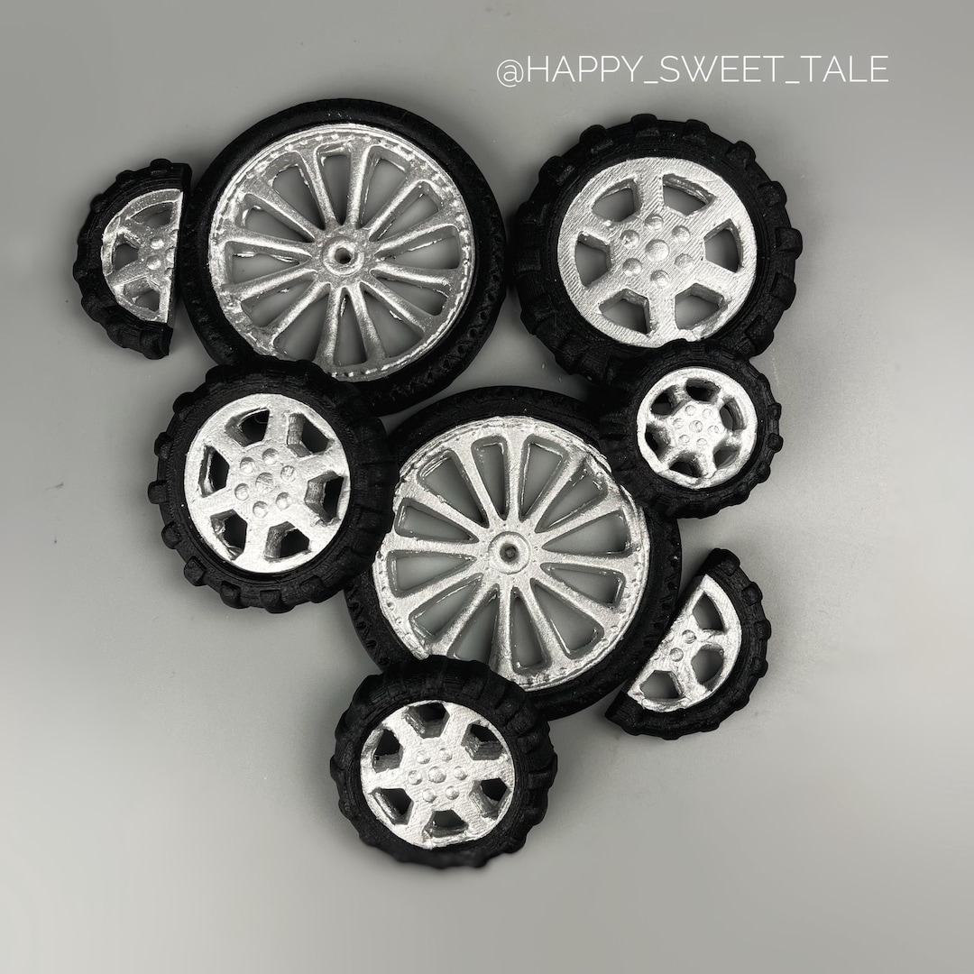Sugar Paste Wheels, Cake Wheels, Fondant Wheels, Wheels for Baby Cake ...