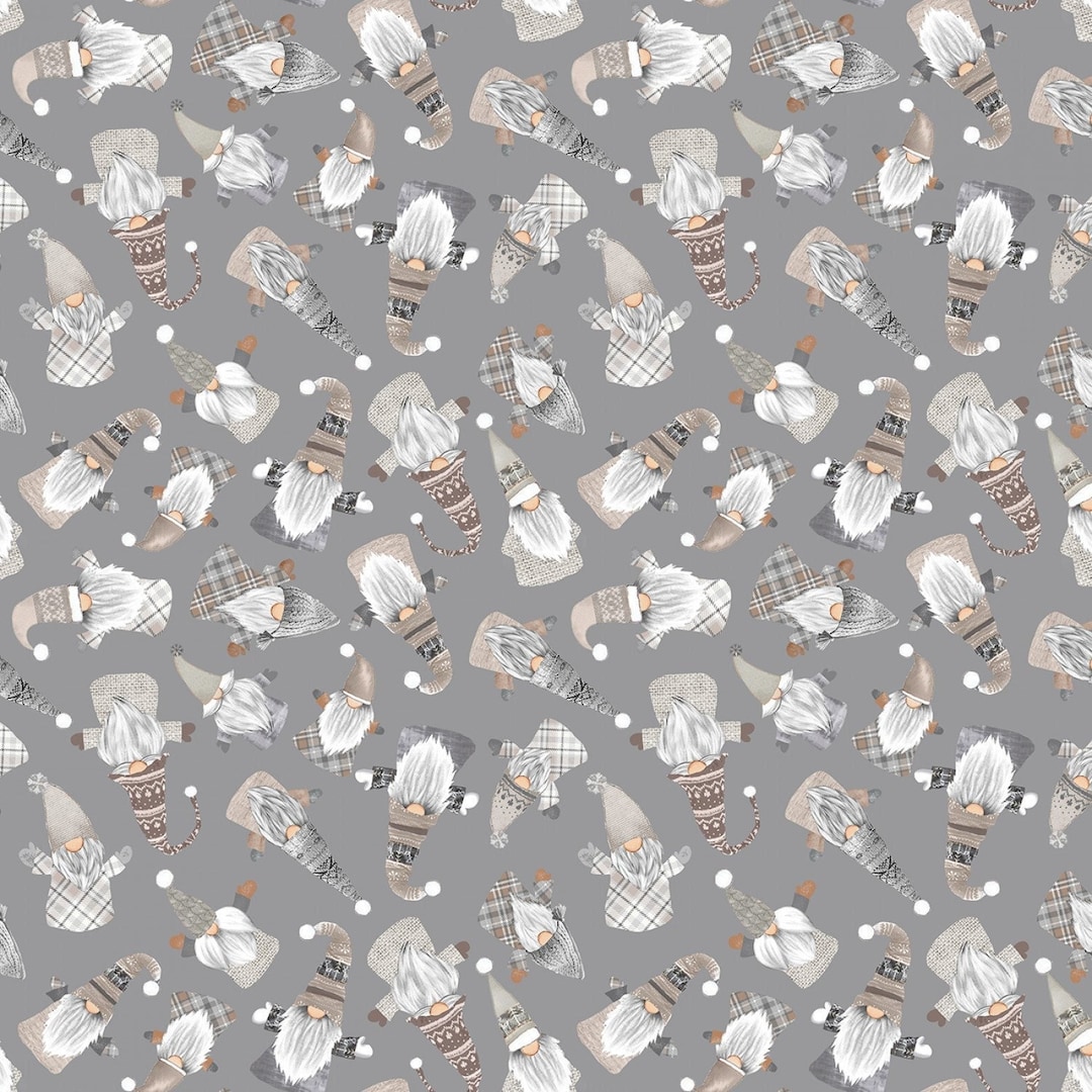 Snow Gnomes, Gray Tossed Wooden Gnomes, Christmas Holiday, Timeless ...