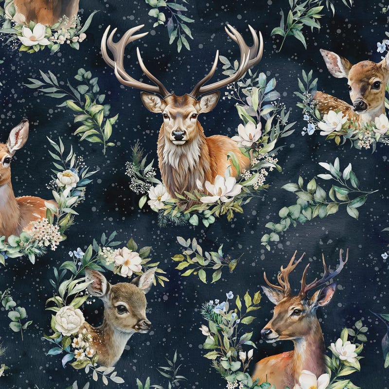 Fawn Print Fabric - Etsy
