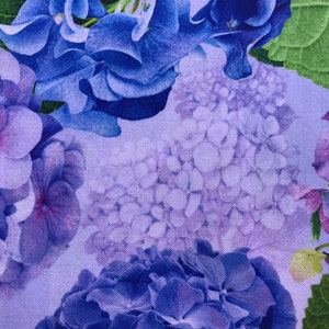 Hydrangea Bliss Large Floral Purple Timeless Treasures 100% Cotton ...