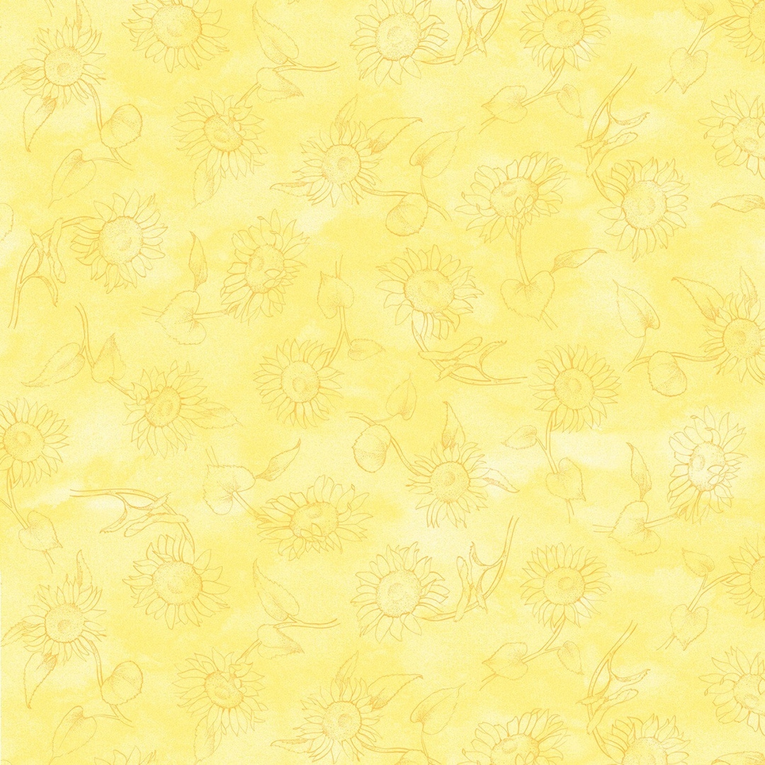 Sunflower Field - Yellow Sunflower Line Art - Tonal Yellow - P & B ...