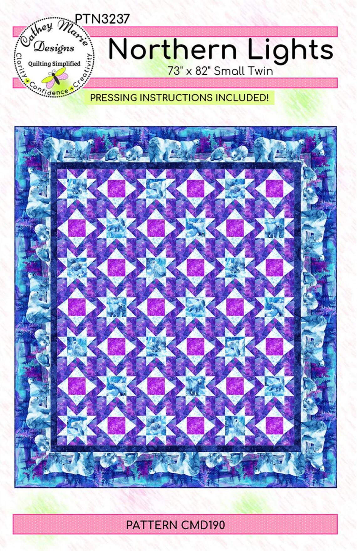 NORTHERN LIGHTS Quilt Pattern, Foundation Paper Piecing, Designed by ...