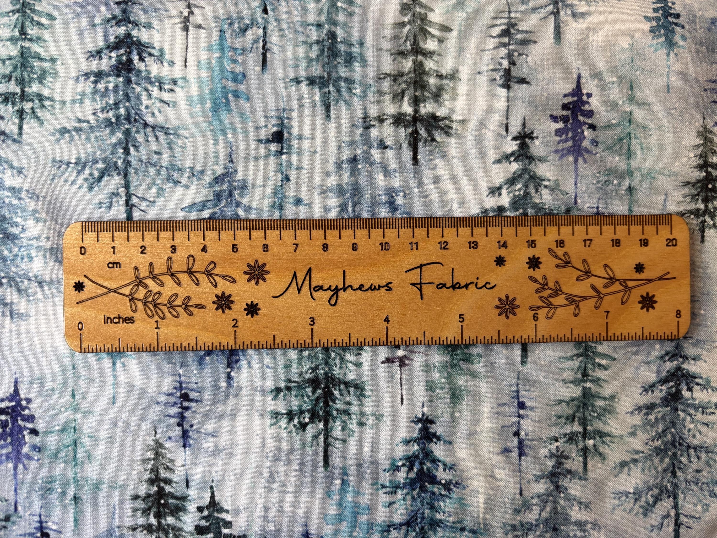 Forest Fawn, Forest Trees, Woodland, Snow, Hoffman Fabrics, 100% Cotton ...