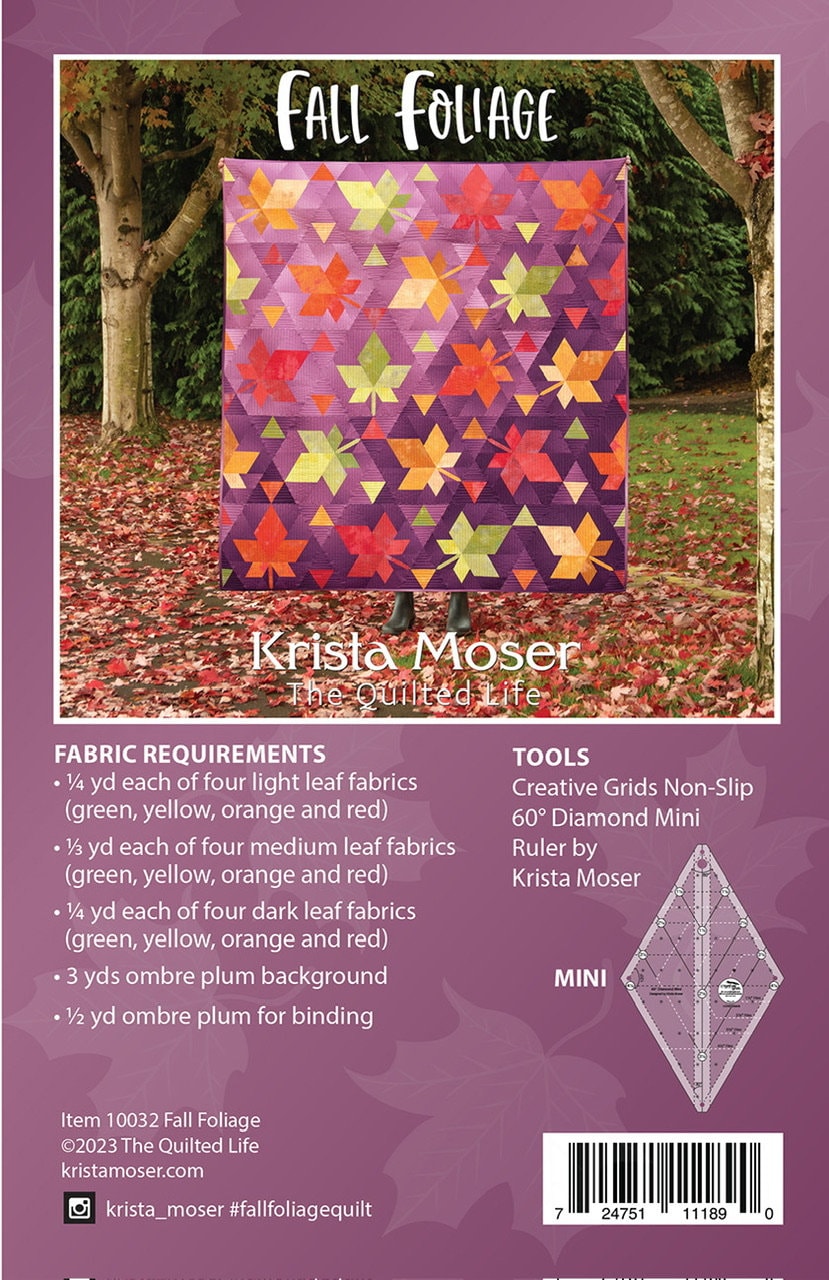 FALL FOLIAGE Quilt Pattern, Leaves, Maple Leaf Quilt, Designed by ...