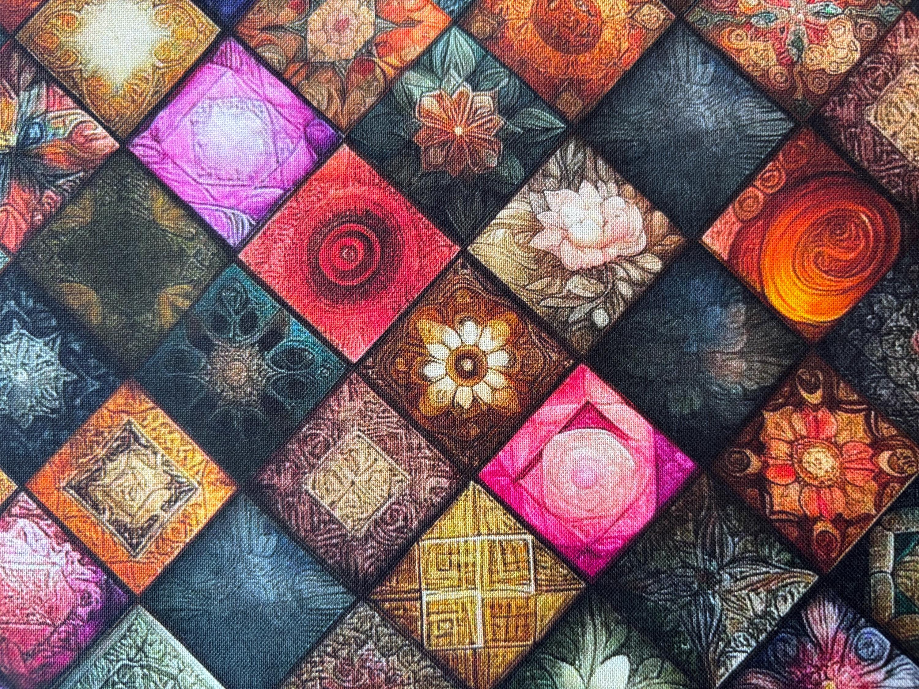 Forget Me Not, Quilt Diamonds, Multicolored, Sienna, by Marilyn Lee ...