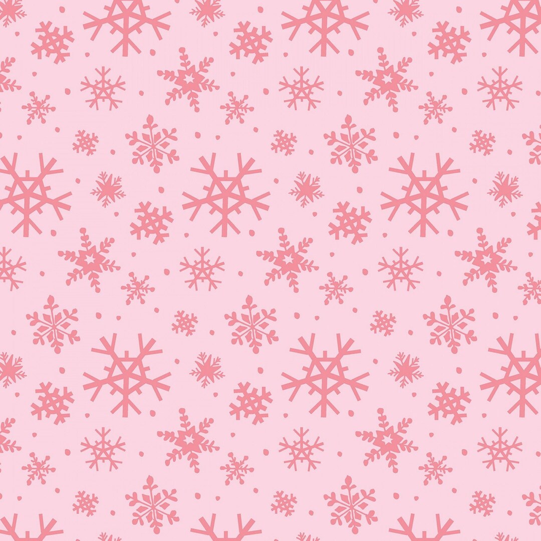 HOLLY HOLIDAY Petal Pink Snowflakes by Christopher Thompson - Etsy