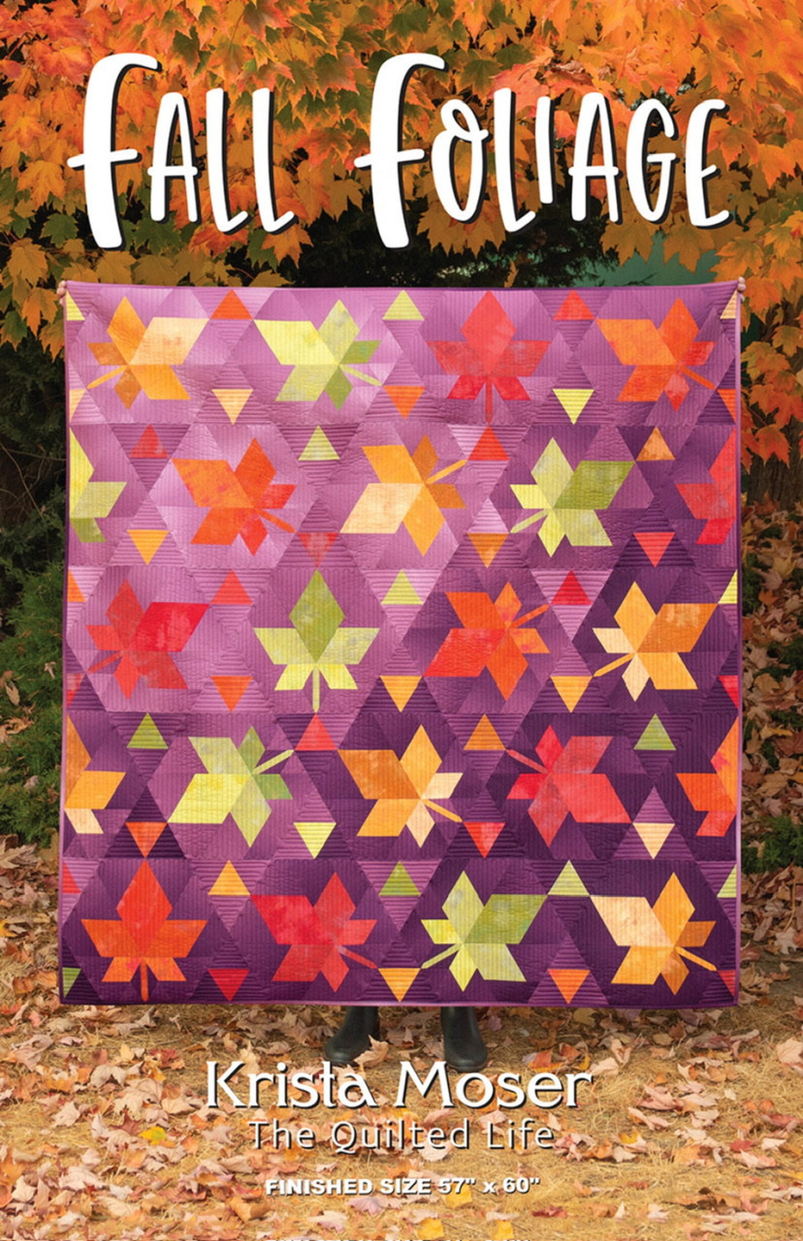 FALL FOLIAGE Quilt Pattern, Leaves, Maple Leaf Quilt, Designed by ...