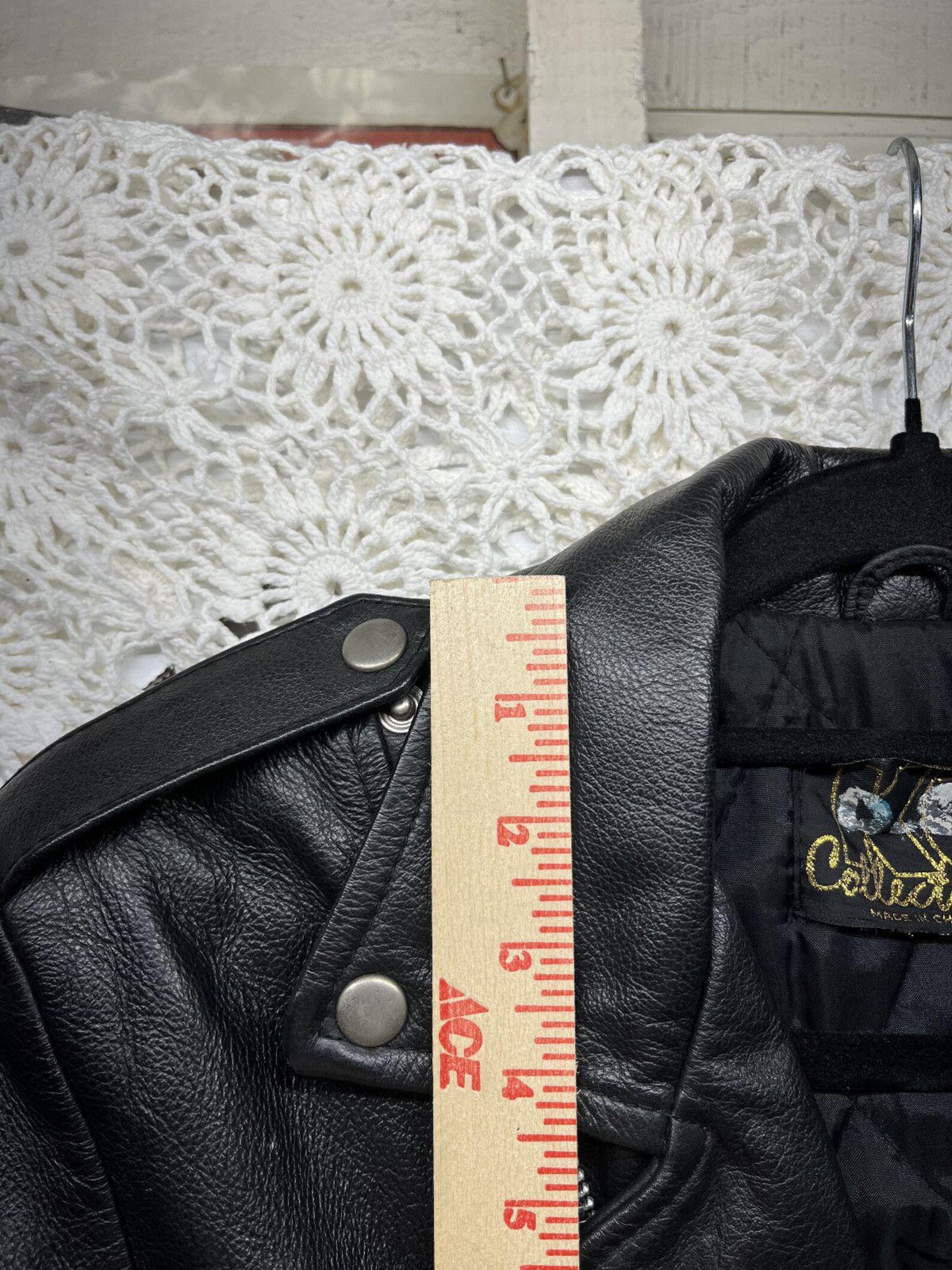 Vintage KC Collections Black Moto Leather Biker Jacket 1980s - Etsy