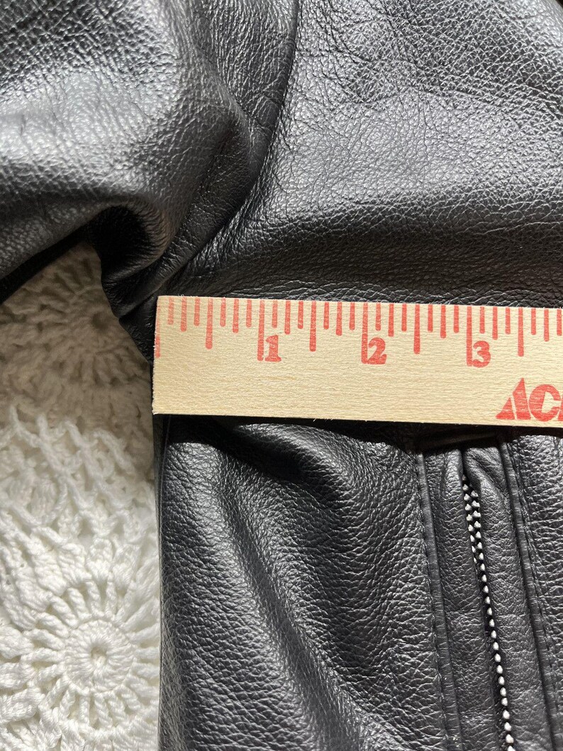 Vintage KC Collections Black Moto Leather Biker Jacket 1980s - Etsy